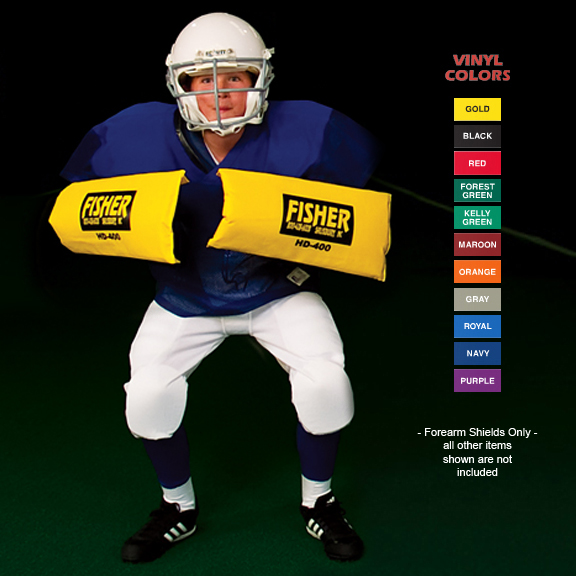Fisher HD400JR Curved Forearm Football Shields - Football Equipment and ...