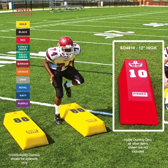 Fisher SO4810 Stepover Football Agility Dummies - Football Equipment ...