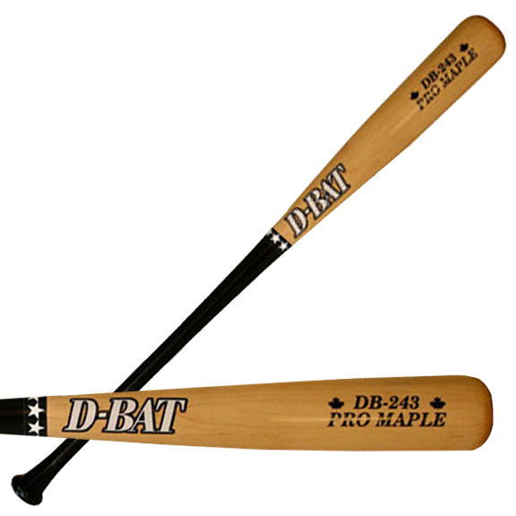 D-Bat Pro Maple-243 Two-Tone Baseball Bats - Baseball Equipment & Gear