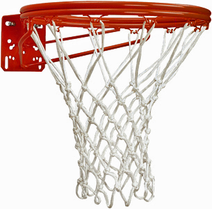 Bison Front Mount Double-Rim Basketball Goal with No-Tie Netlocks BA37N ...