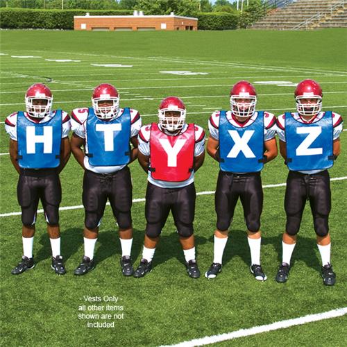 Fisher Vinyl Mesh Football Scout Vests - Set of 5 - Football Equipment ...