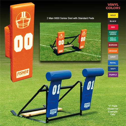 Fisher 2 Man Football 9800 Sleds w/ Standard Pads - Football Equipment ...