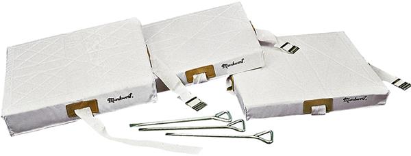 Markwort Vinyl Baseball Bases w/Straps & Spikes - Baseball Equipment & Gear