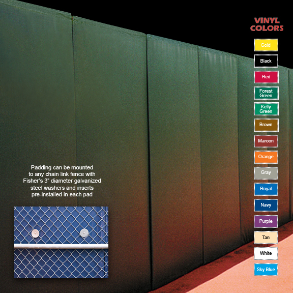 Fisher Baseball 2" Sealed Wall Padding Panels - Baseball Equipment & Gear