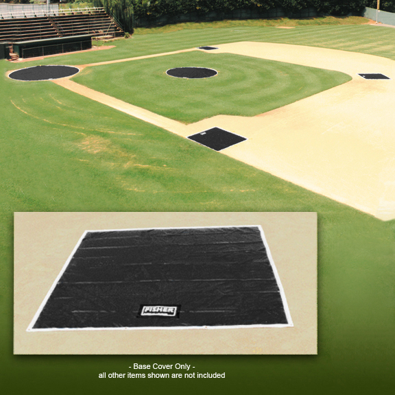Fisher Baseball 6 oz. Poly 10' Sq. Base Covers - Baseball Equipment & Gear