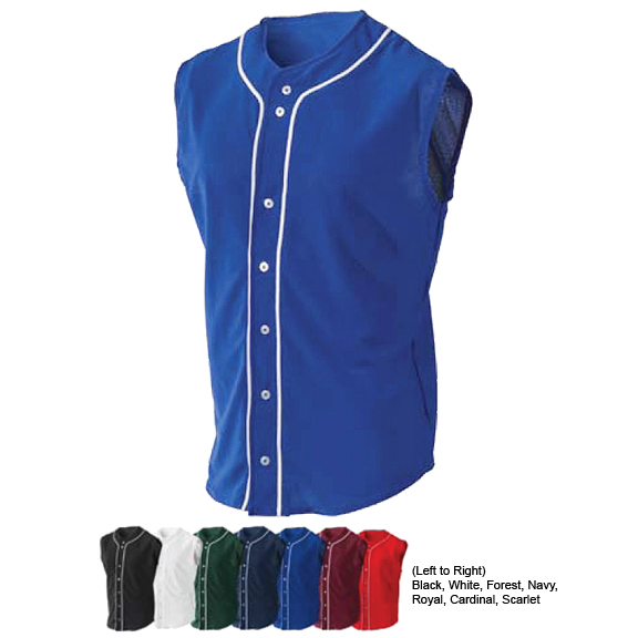 TURFER Sleeveless Full Button Custom Baseball Jerseys - Baseball ...