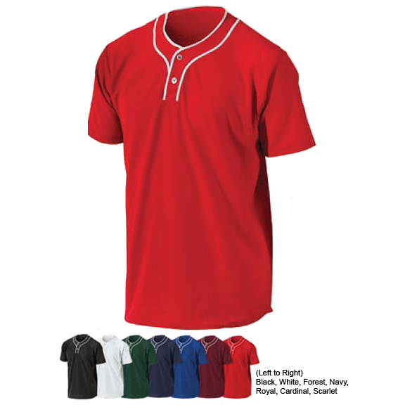 TURFER 2-Button Stretch Mesh Custom Baseball Jerseys - Baseball ...