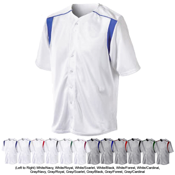 E26249 TURFER SS Full Button Knit Baseball Jerseys