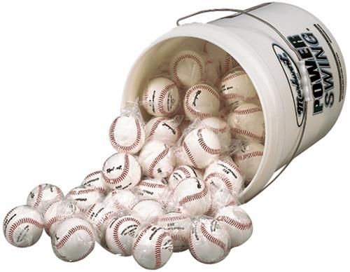 Markwort 5 Dozen Practice Baseballs & Bucket - Baseball Equipment & Gear