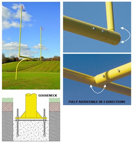 Max-1 Expandable Goal Upright w/Level Plate - Football Equipment and Gear
