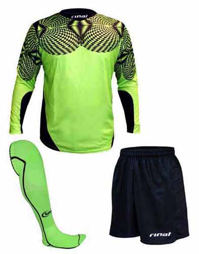 Rinat Geometric Lime Green Goalkeeper Kits - Soccer Equipment and Gear