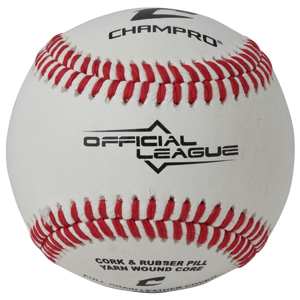 Official League Cushion Cork Core Full Grain Leather Cover Baseballs ...