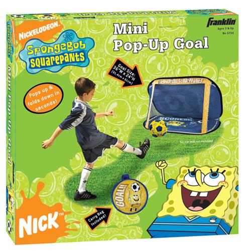 Mini SpongeBob SquarePants Pop-Up Soccer Goal - Soccer Equipment and Gear