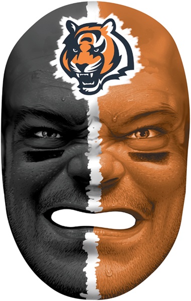 NFL Rubber Fan Face CINCINNATI BENGALS - Football Equipment and Gear