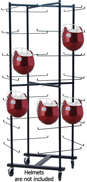 Champion Rolling Football Helmet Rack - Holds 56 - Football Equipment ...