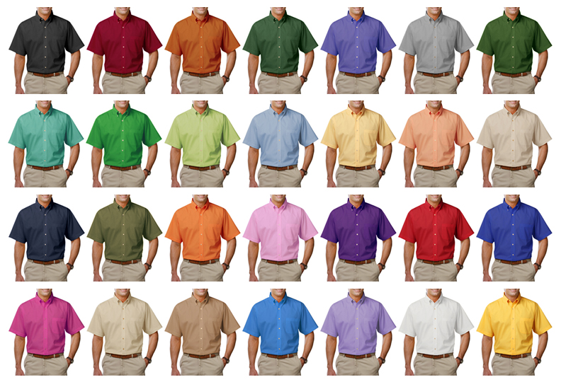 E27327 Blue Generation Men's SS Cotton Twill Shirts