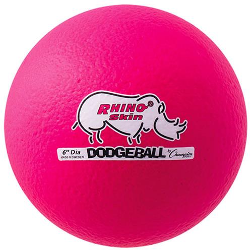 Champion Sports Rhino Skin 6" Neon Pink Dodgeball - Playground ...