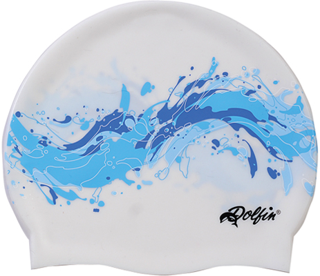 Dolfin Swimwear Printed Wave Swim Cap - Swimming Equipment and Gear