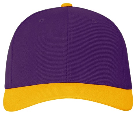 Pacific Headwear 701W Pro Wool Baseball Caps (Royal or Purple/Gold)