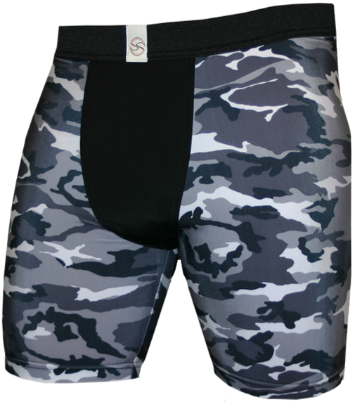Svforza B/W Camouflage 9" Men's Compression Shorts - Soccer Equipment ...