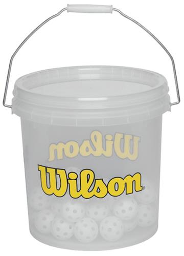 Wilson 5" Wiffle Balls in 3 gallon bucket - Baseball Equipment & Gear