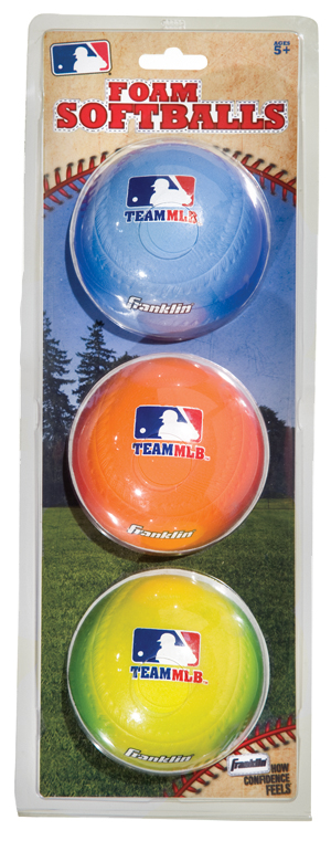 E28537 Franklin MLB Soft PU Foam Softballs 3PK