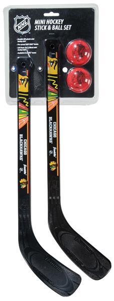 NHL CHICAGO BLACKHAWKS Mini Hockey Stick/Ball Set - Fan Gear