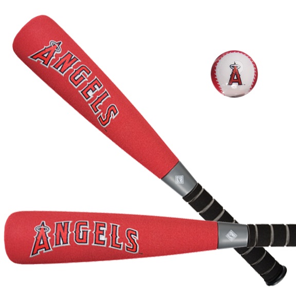 MLB LA Angels Jumbo Foam Bat & Ball Set - Baseball Equipment & Gear