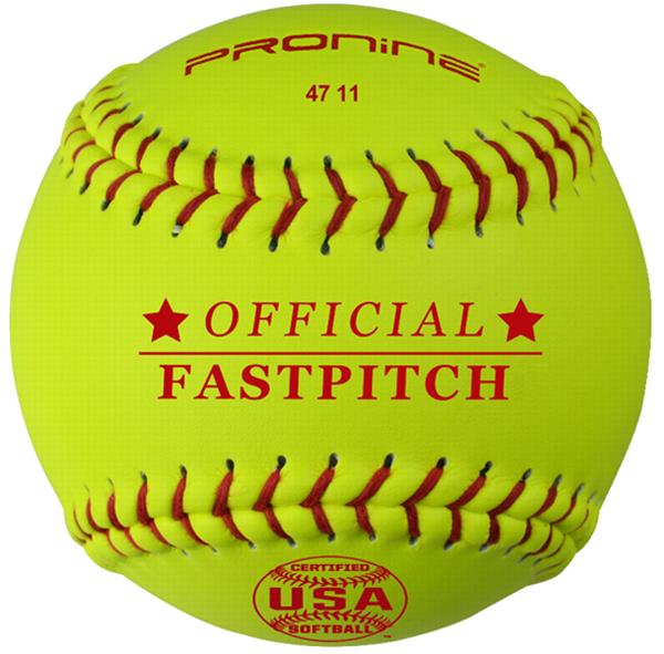 Pro Nine Official 11" ASA Fastpitch Softball (DZ) - Baseball Equipment ...