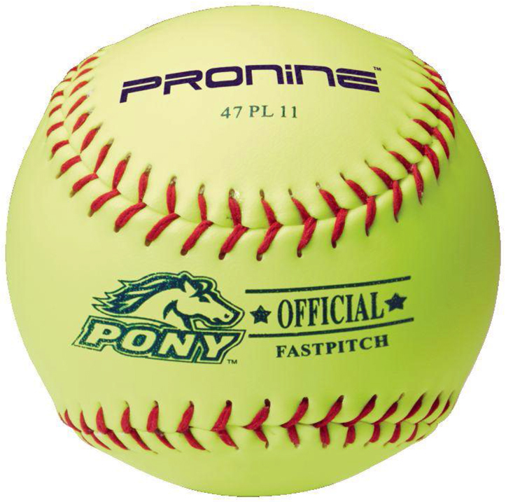 E31790 Pro Nine Youth Pony 11" Fastpitch Softball (DZ)