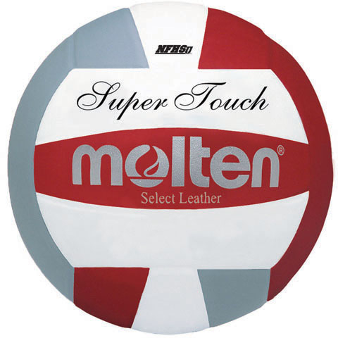 Molten NFHS Super Touch Volleyball- Red/Silver (IV58L-RED/SLV-HS ...