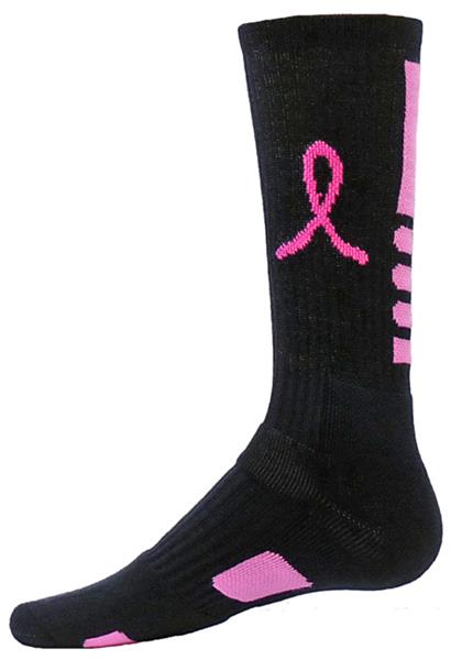 Red Lion Legend Pink Ribbon Basketball Crew Socks (RMP) - Basketball ...
