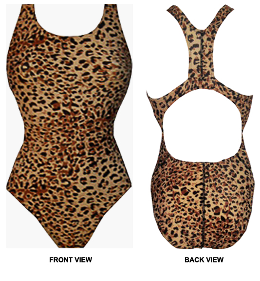 Adoretex Womens Felina Leopard Print Swimsuit - Swimming Equipment and Gear