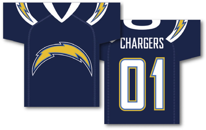 E33279 NFL San Diego Chargers 2-Sided Jersey Banner