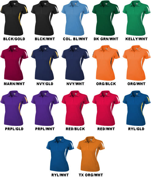 Baw Ladies SS Crescent Cool-Tek Polo Shirts - Cheerleading Equipment ...