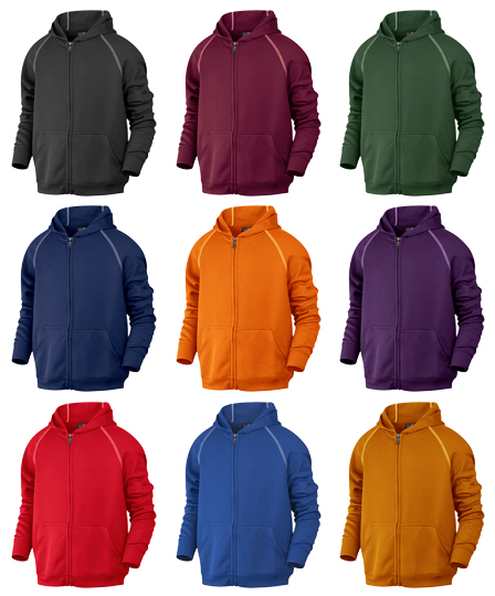Baw Youth Full-Zip Hooded Sweatshirts - Baseball Equipment & Gear