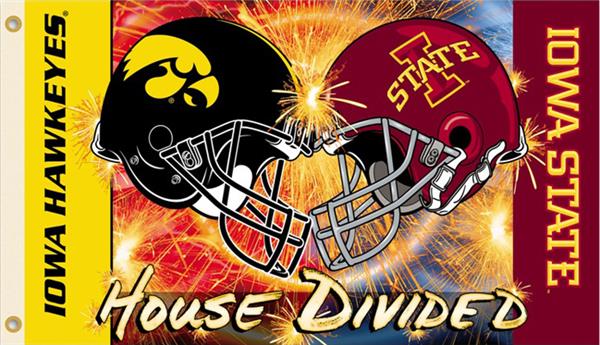 COLLEGIATE Iowa-Iowa State House Divided Flag - Fan Gear
