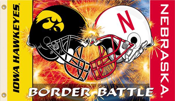 COLLEGIATE Iowa-Nebraska House Divided Flag - Fan Gear