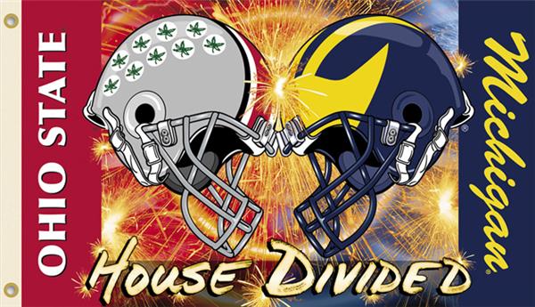 COLLEGIATE Michigan-Ohio St. House Divided Flag - Fan Gear