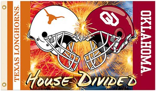 COLLEGIATE Oklahoma-Texas House Divided Flag - Fan Gear