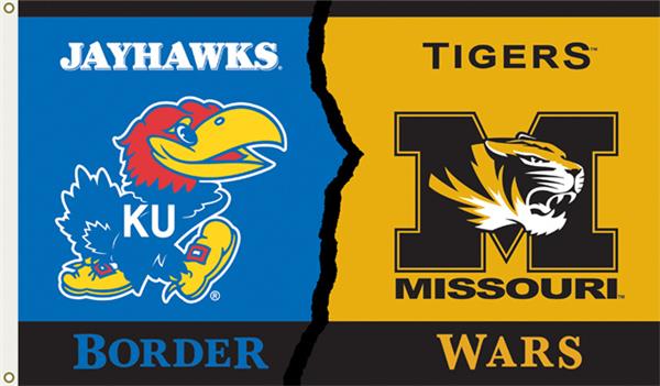 COLLEGIATE Kansas-Missouri House Divided Flag - Fan Gear