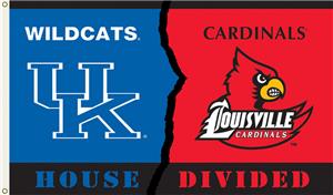 COLLEGIATE Kentucky-Louisville House Divided Flag - Fan Gear
