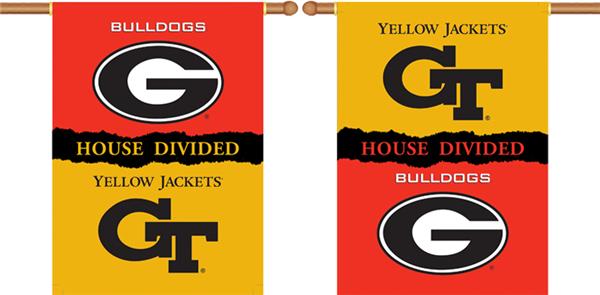 COLLEGIATE Georgia-GA. Tech House Divided Banner - Fan Gear