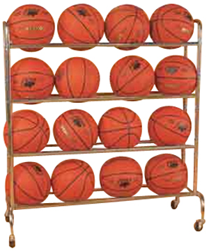 Bison Standard 16 Ball Basketball Carts - Basketball Equipment and Gear