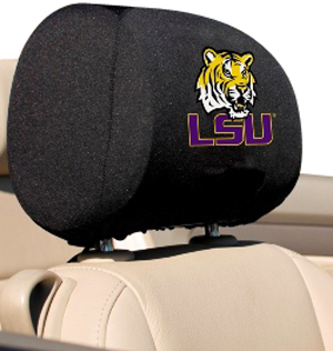 COLLEGIATE LSU Headrest Covers - Set of 2 - Fan Gear