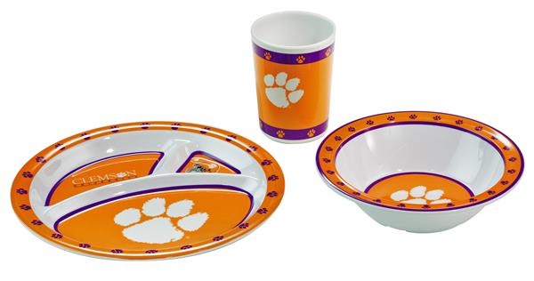 Collegiate Clemson Kid's 3 Pc. Dish Set - Fan Gear