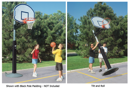 Bison Basketball QwikChange Portable Base - Basketball Equipment and Gear