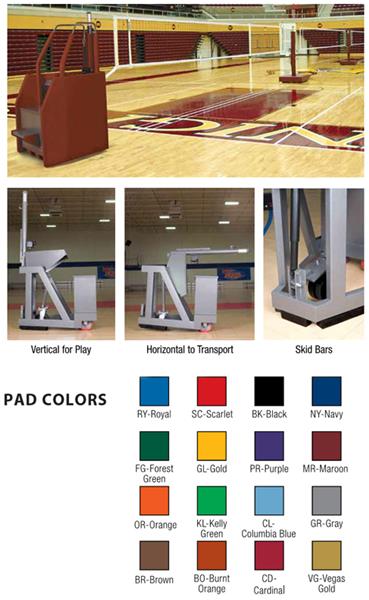 Bison Arena II Side-by-Side Portable System - Volleyball Equipment and Gear