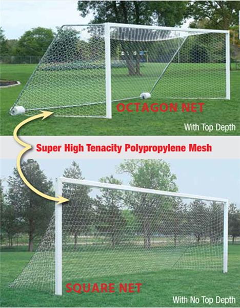 Bison Woven Knotless HTPP Soccer Nets - Soccer Equipment and Gear