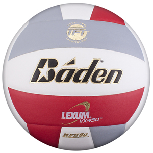 E36759 Baden Lexum Composite Red/Wht/Gry Volleyball